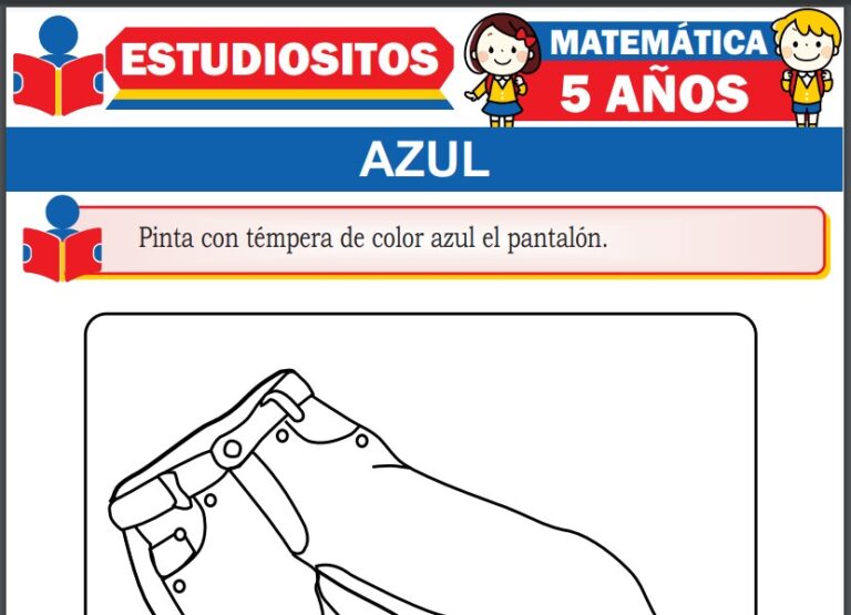 Color Azul para Niños de Cinco Años » (Fichas GRATIS) 📚