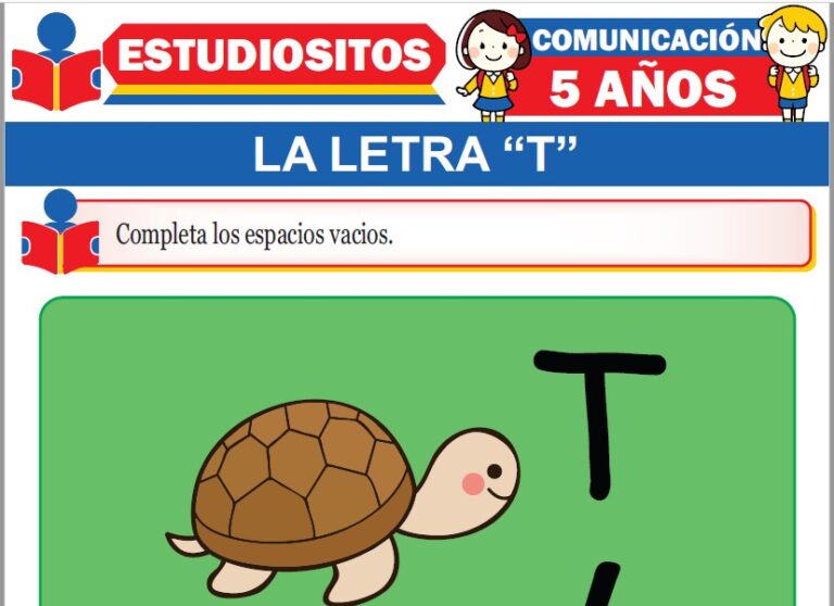La Letra T para Niños de Cinco Años » (Fichas GRATIS) 📚