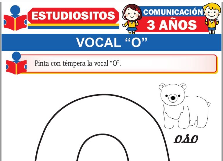 Vocal O para Niños de Tres Años » (Fichas GRATIS) 📚